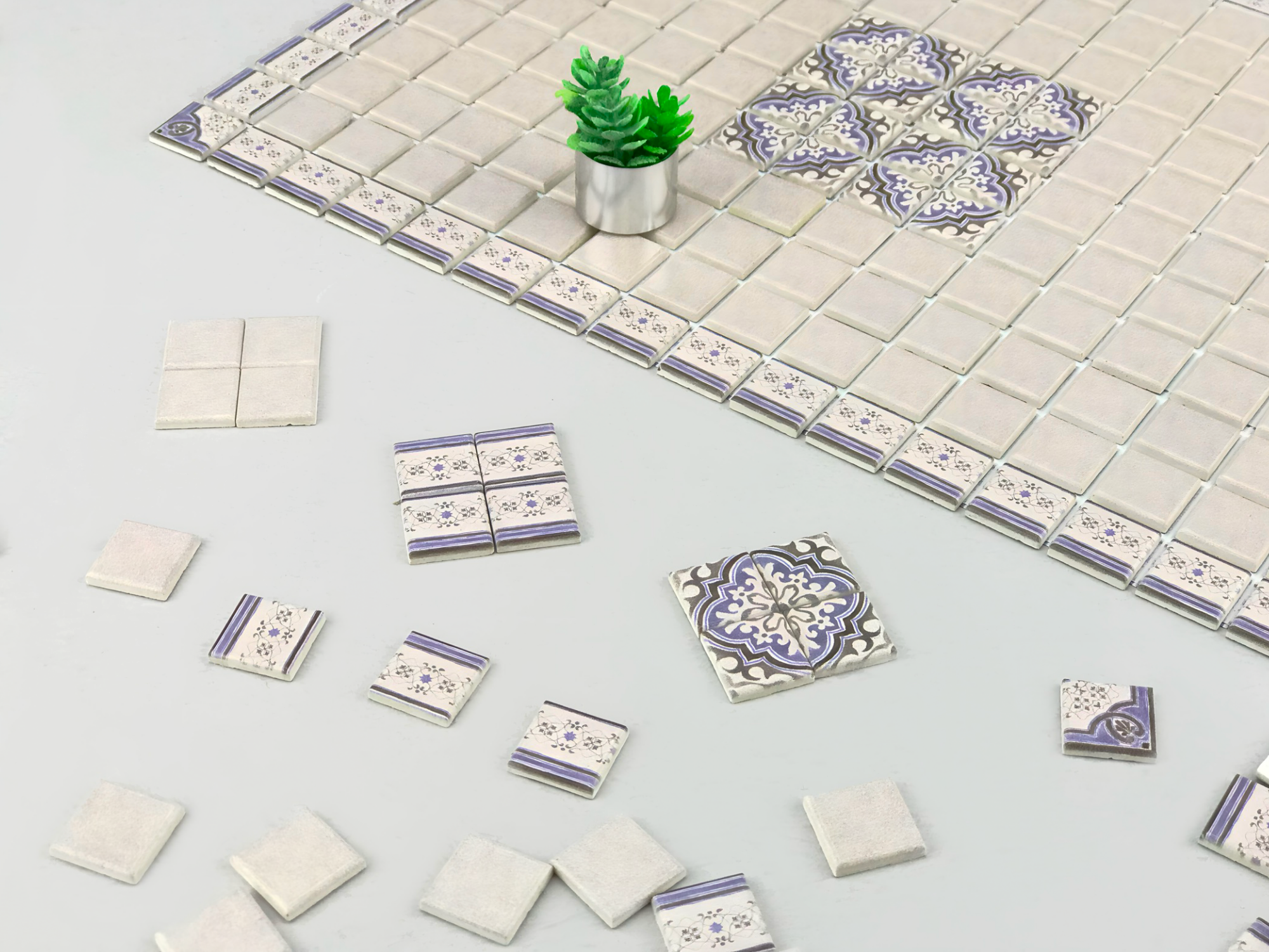 Dollhouse Tile Flooring - Small Square Tiles for Realistic Miniature F ...